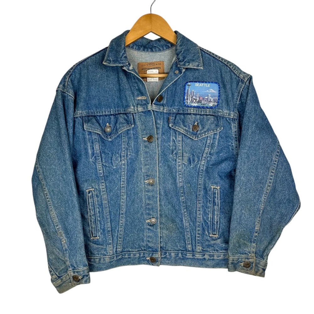 Vintage Levi’s 511 Trucker Jacket Womens Distressed B… - Gem